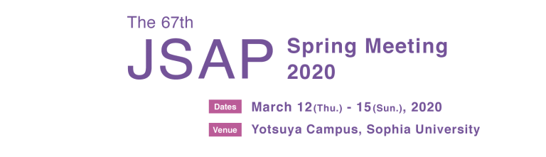 Home | The 67th JSAP Spring Meeting, 2020